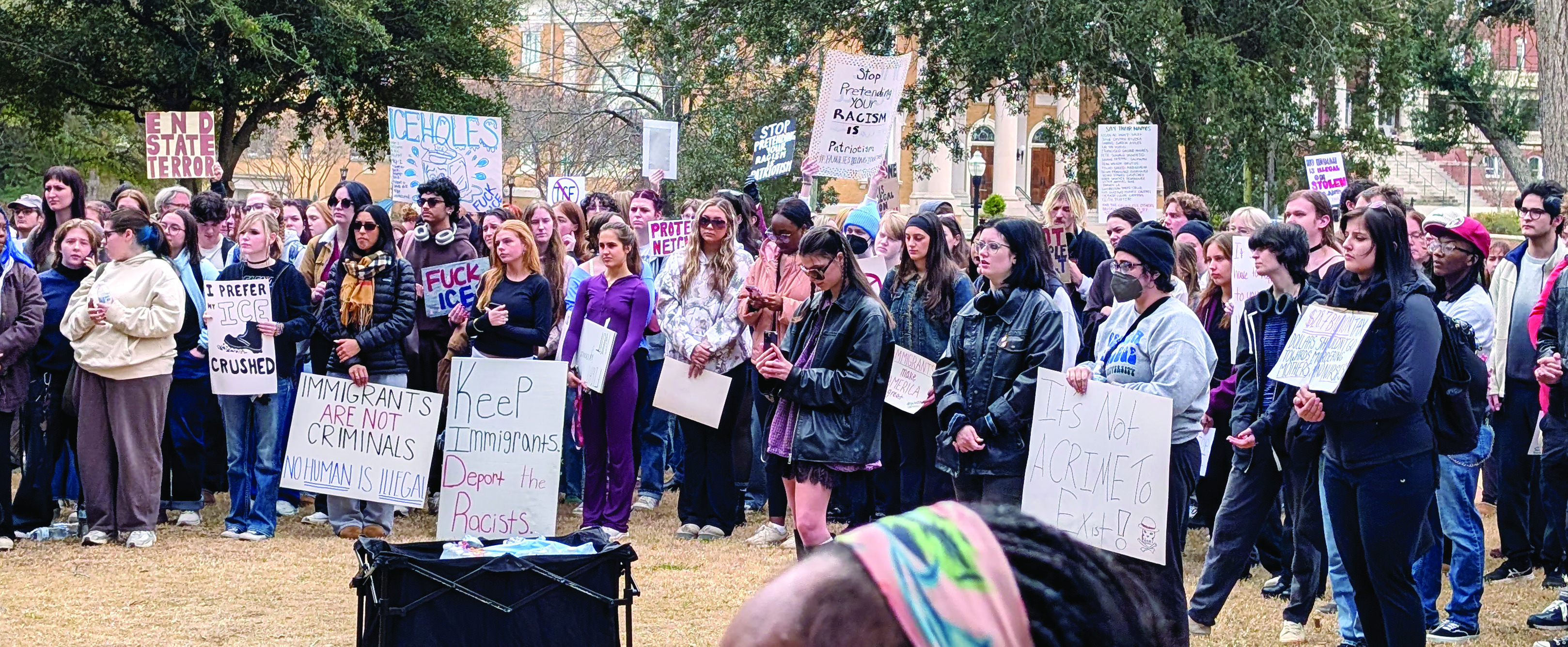 GCSU students hold anti-ICE rally on front campus | The Baldwin Bulletin